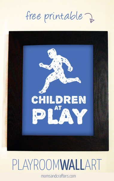 Free Printable Playroom Sign: Children At Play * Moms and Crafters