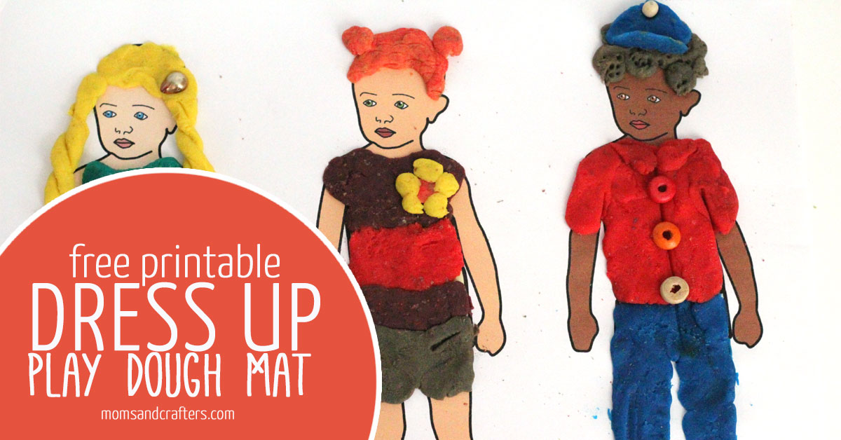 Free Printable Dress Up Dolls Play Dough Mats * Moms and Crafters