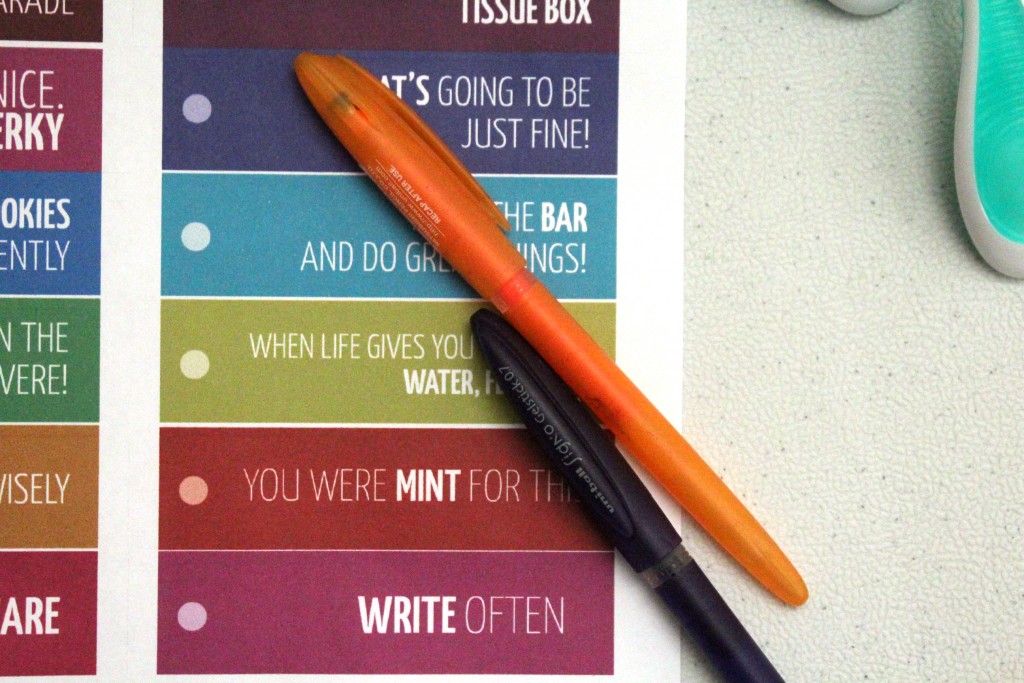 Free Printable College Care Package Notes + Ideas