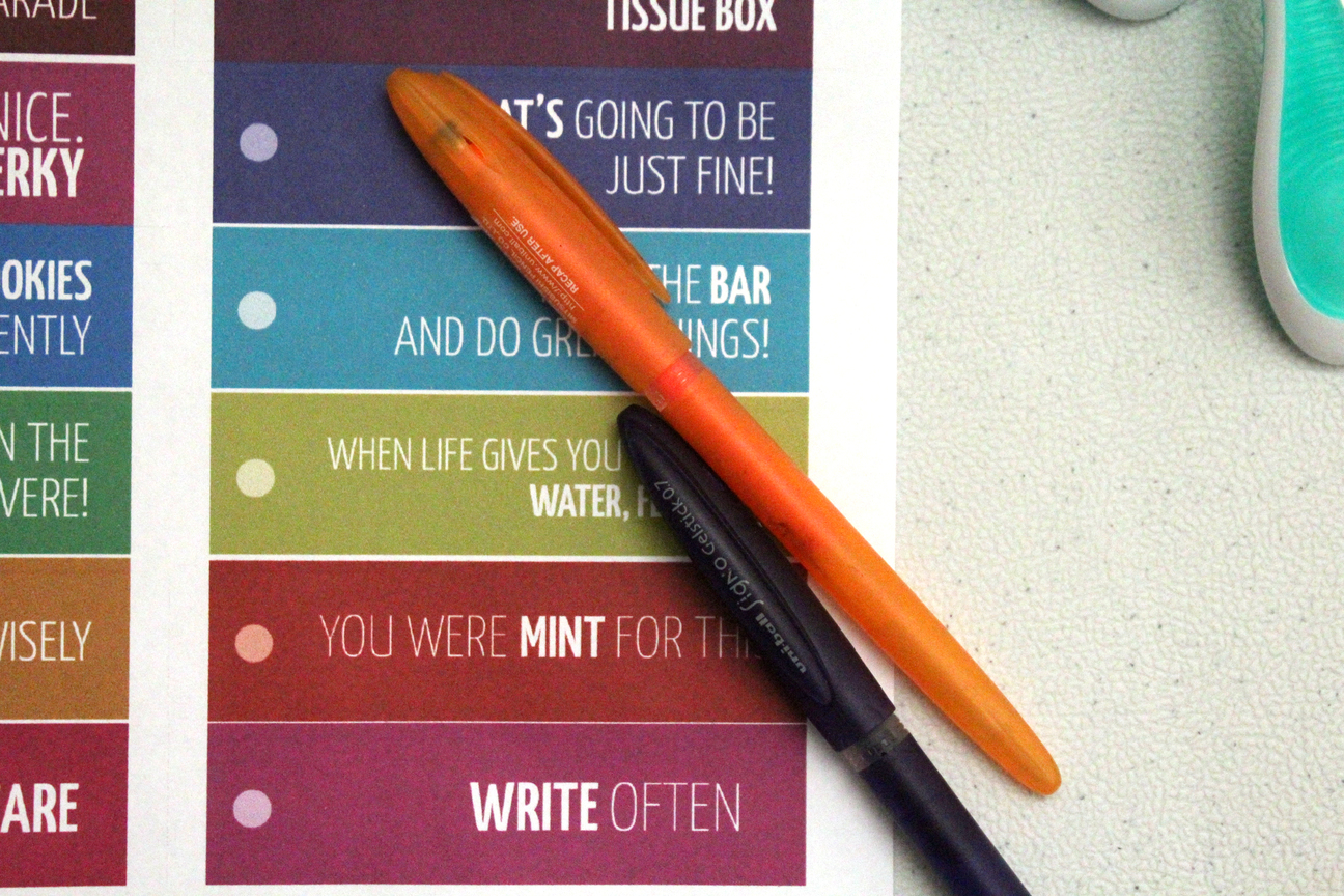 Free Printable College Care Package Notes + Ideas