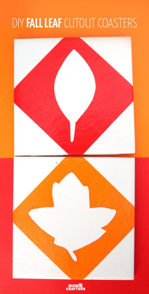 DIY CUT-OUT FALL LEAF COASTERS * Moms and Crafters