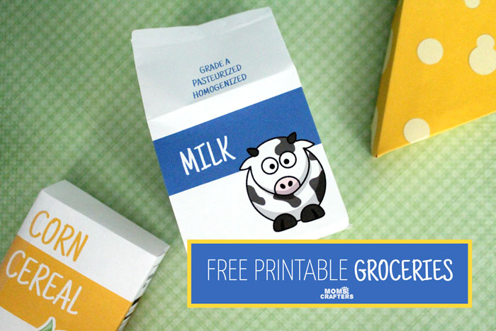 Free Printable Groceries for Pretend Play * Moms and Crafters