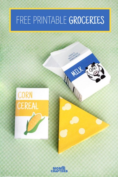 Free Printable Groceries for Pretend Play * Moms and Crafters