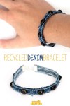 Recycled denim bracelet tutorial * Moms and Crafters