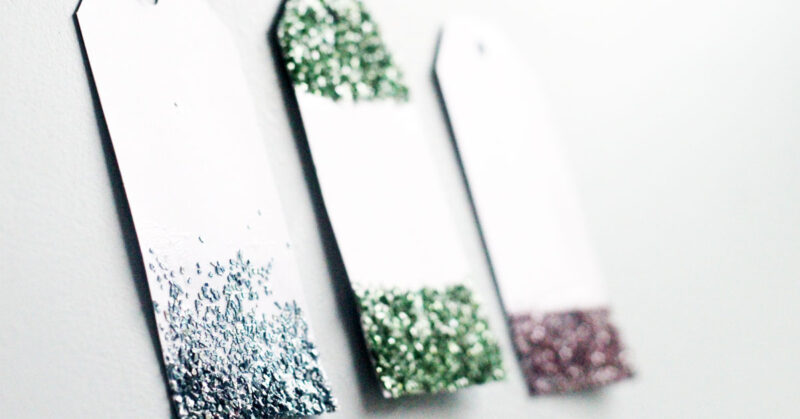 Make glitter gift tags - that won't shed! * Moms and Crafters