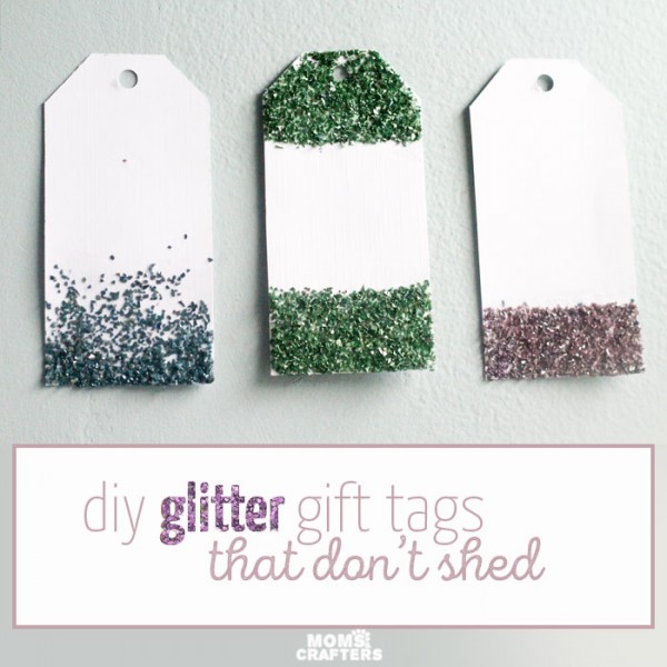 Make glitter gift tags - that won't shed! * Moms and Crafters