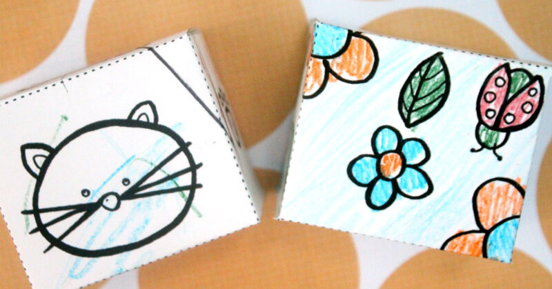 Free Printable Color in Gift Boxes for kids * Moms and Crafters