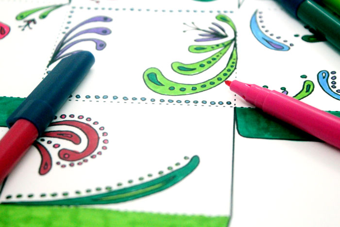 Free Printable Color in Gift Boxes for Adults * Moms and Crafters