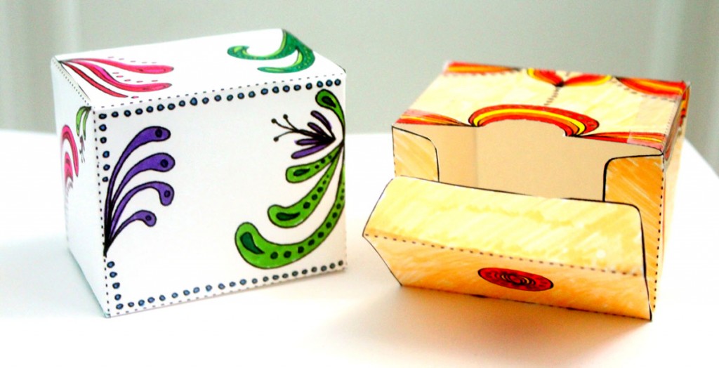 Free Printable Color in Gift Boxes for Adults * Moms and Crafters