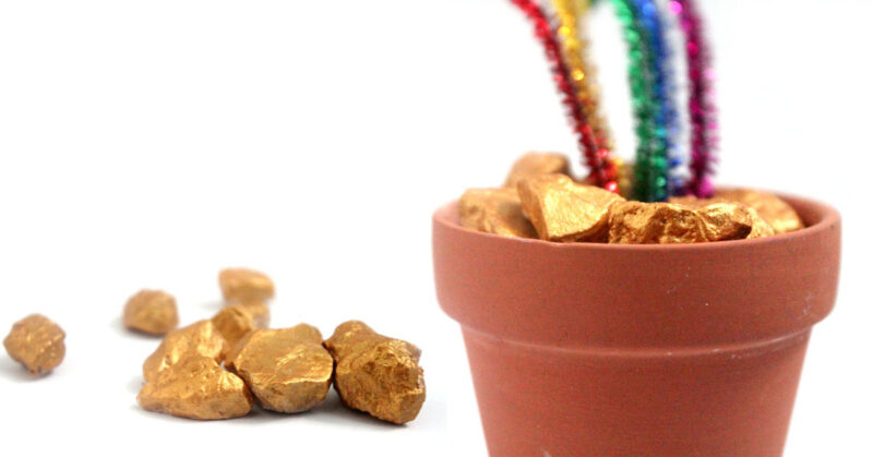 Make a Pot of Gold Nuggets Craft * Moms and Crafters
