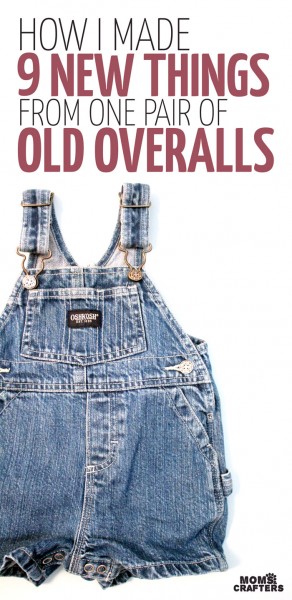 How I made 9 crafts from one pair of old overalls