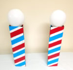 Barber Shop Party Decor - Make a Barber's Pole Centerpiece!