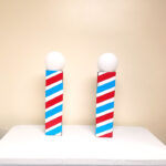 Barber Shop Party Decor - Make a Barber's Pole Centerpiece!