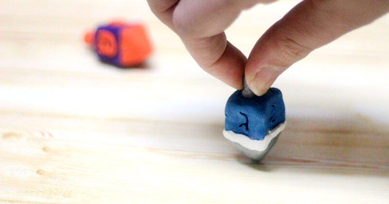 How to Make a Dreidel out of Clay * Moms and Crafters