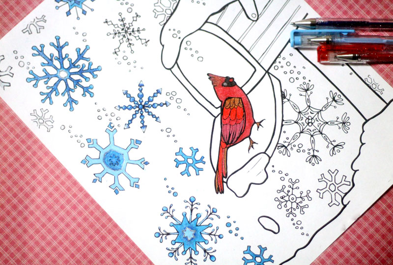 Winter Snowflake Coloring Page for Grown-ups (a free printable!)