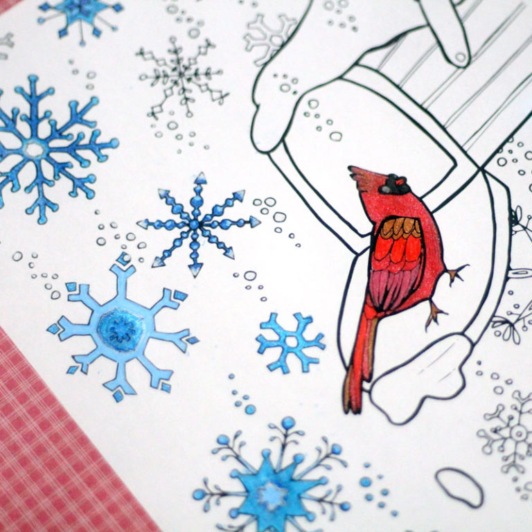 Winter Snowflake Coloring Page for Grown-ups (a free printable!)