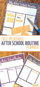 Free Printable After School Routine Planners * Moms and Crafters