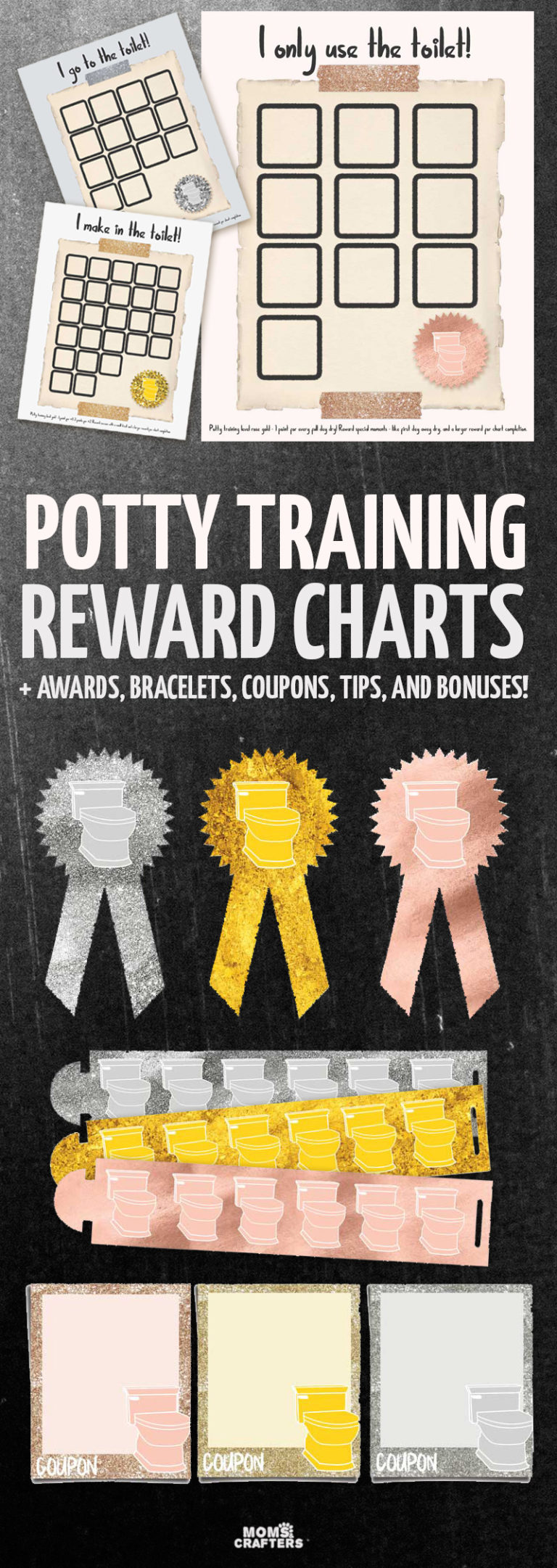 Potty Training Reward Charts and Awards * Moms and Crafters