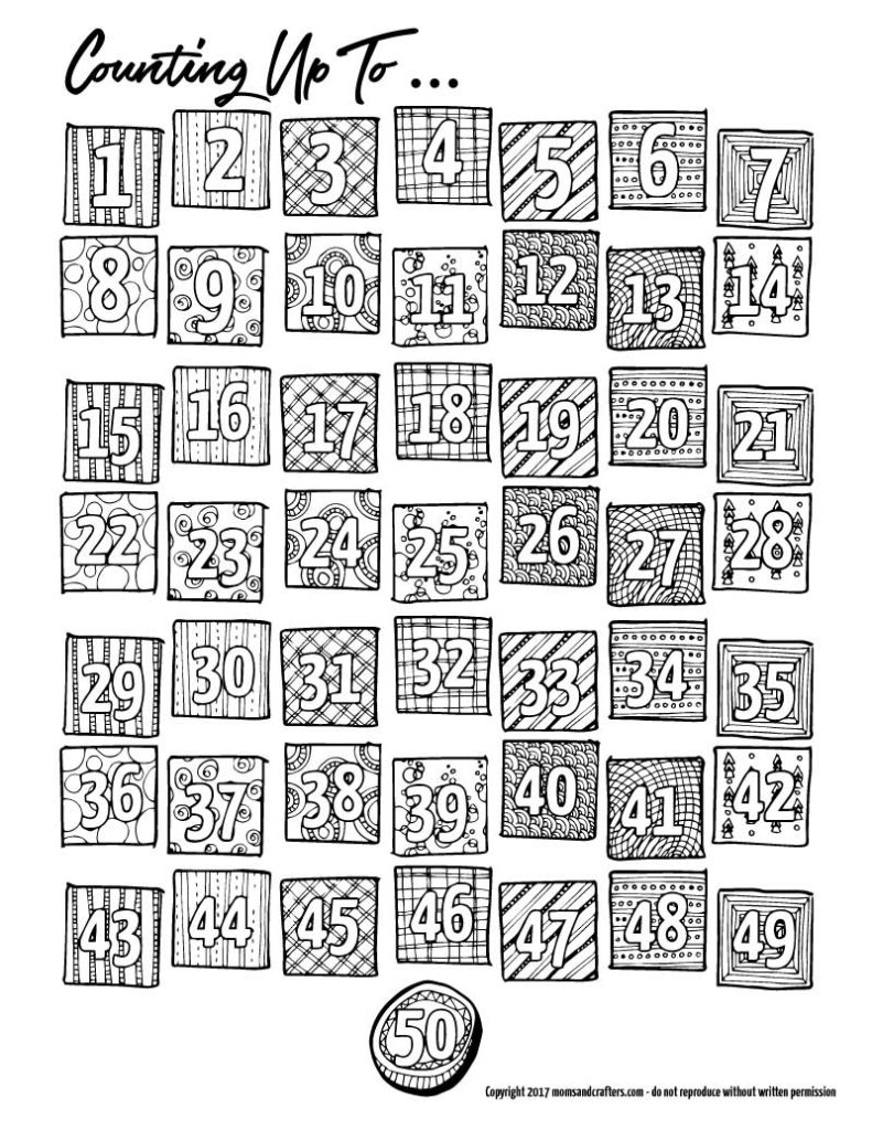 Printable Countdown Calendar and Progress Tracker - Color-in! * Moms ...