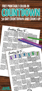 Printable Countdown Calendar and Progress Tracker - Color-in! * Moms ...