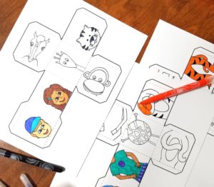 Animal Blocks: Free Printable Color-in Mix 'n Match Paper Toy!