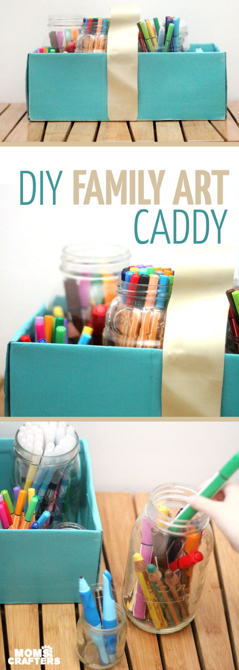 DIY Marker Storage Caddy - a Portable Family Art Station * Moms and ...