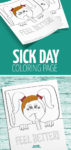 Sick Day Coloring Page for Kids * Moms and Crafters