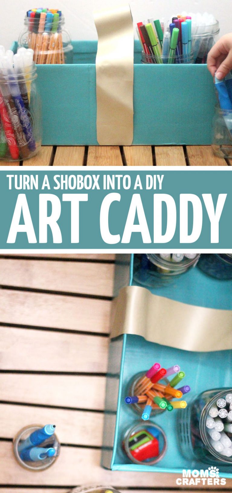 DIY Marker Storage Caddy - a Portable Family Art Station * Moms and ...