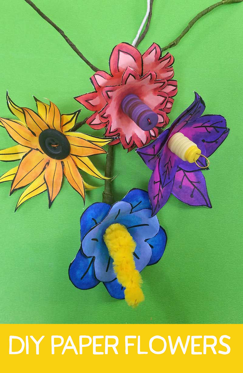 Paper Flower Templates - Free Printable * Moms and Crafters