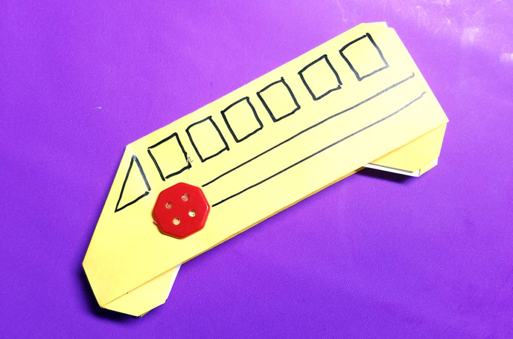 Origami Bus - Make a Folded Paper School Bus Craft! * Moms and Crafters
