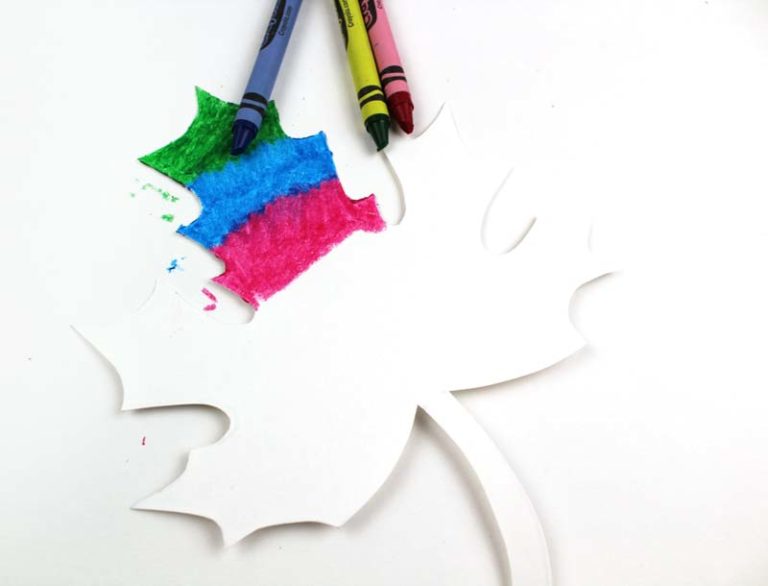 Scratch Art Fall Leaf Craft * Moms and Crafters