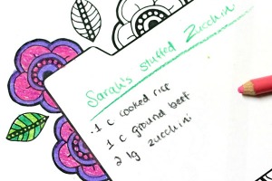 Color-In Recipe Journal * Moms and Crafters
