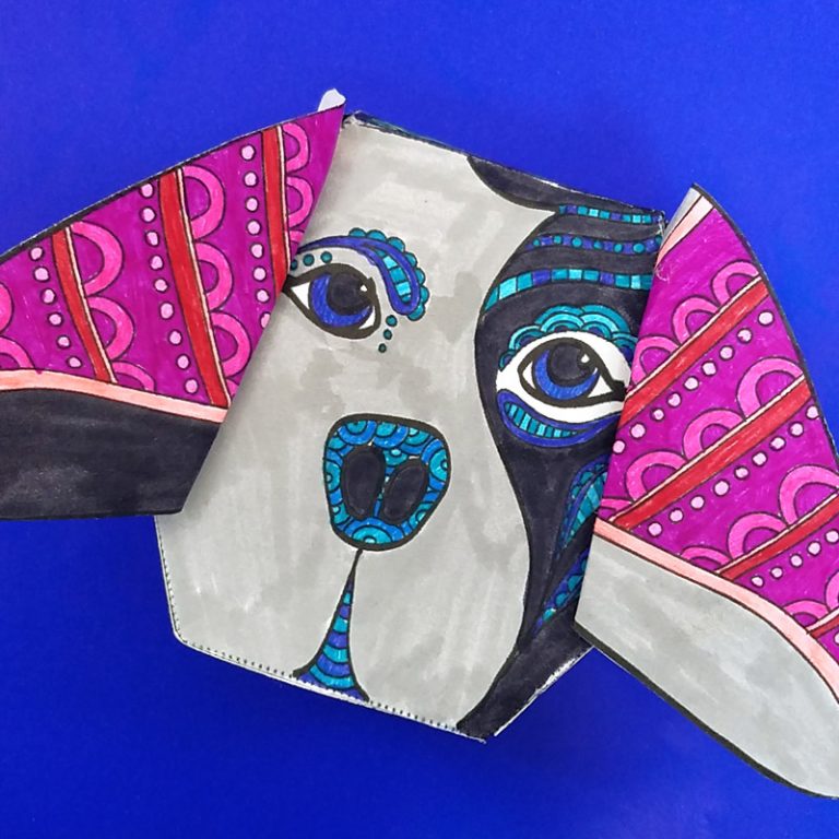 Dog Box Coloring Page for Adults * Moms and Crafters