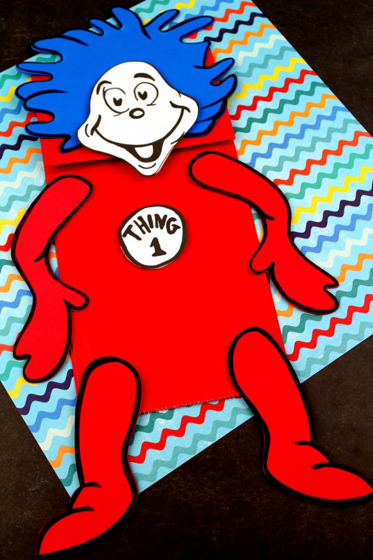 Thing 1 and Thing 2 Puppets - Free Printable Template * Moms and Crafters