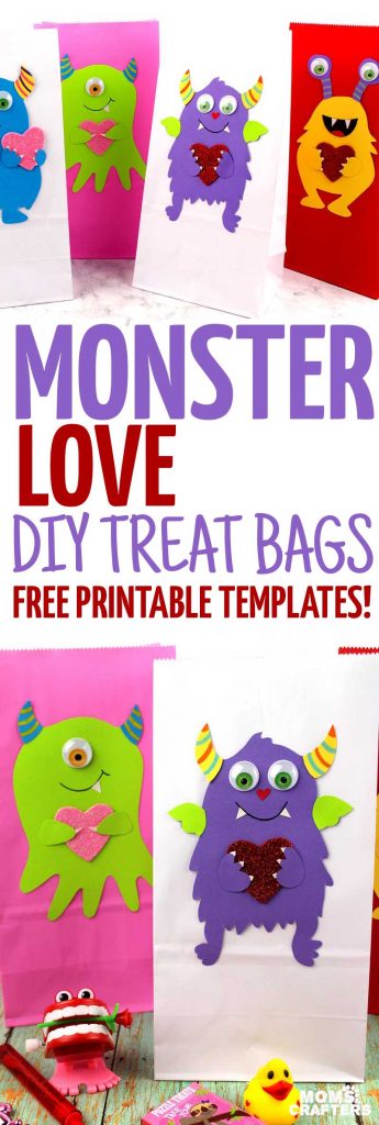 Valentine Treat Bags - Monster Love! * Moms and Crafters