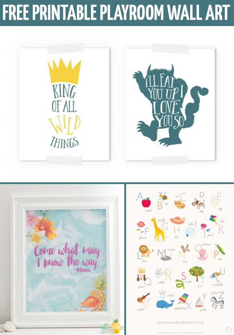 Free Playroom Printables - Nursery Wall Art * Moms and Crafters
