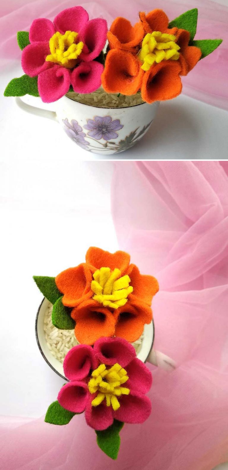 Felt Flower Template - Drinking Straw Flower Craft * Moms and Crafters