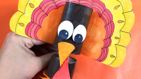 Turkey Puppet Thanksgiving Craft - Free Printable Template