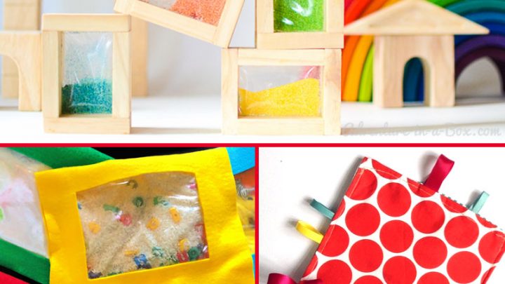 DIY Sensory Toys - 14 Toys for Sensory Play * Moms and Crafters