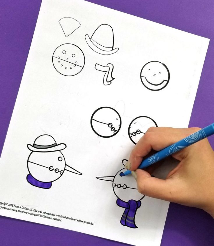 Snowman Puppets with Clothespin - free template! * Moms and Crafters