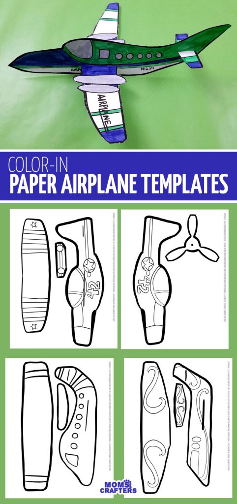 Easy Paper Airplane Templates to Print, Color, Craft, and fly!
