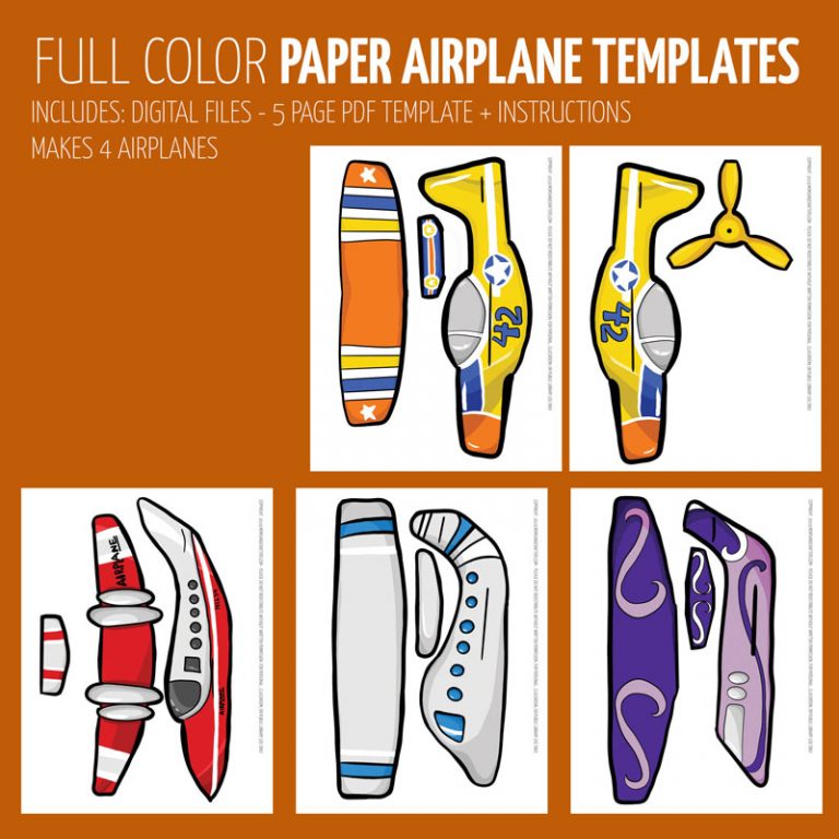 Easy Paper Airplane Templates to Print, Color, Craft, and fly!