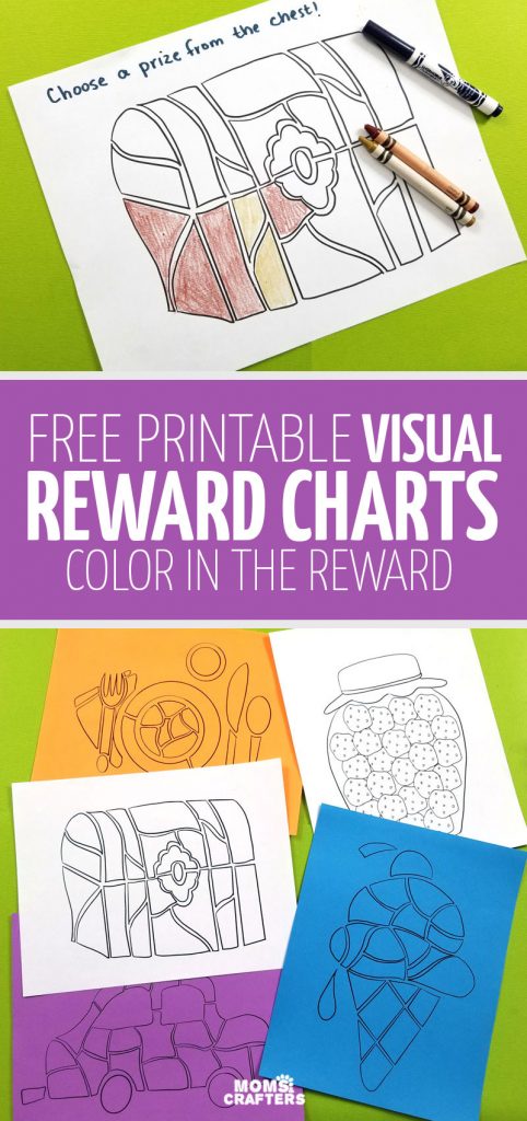 Rewards Charts for Kids - Visual color-your-prize charts!