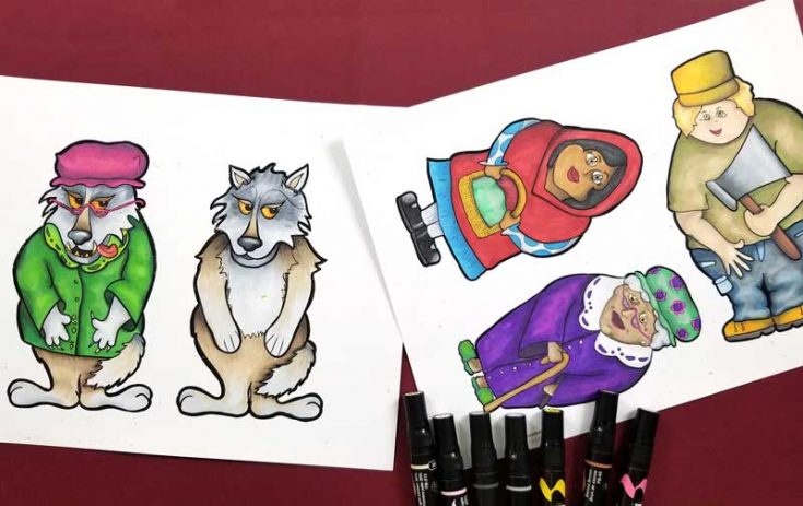Little Red Riding Hood Puppets to print * Moms and Crafters