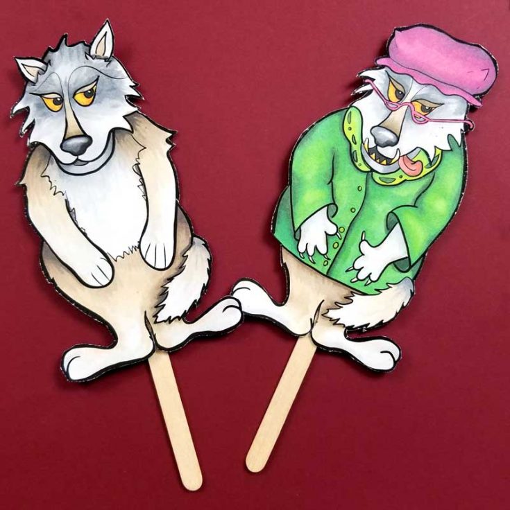 Little Red Riding Hood Puppets to print * Moms and Crafters