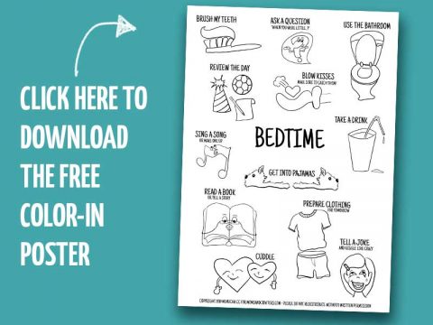 Bedtime Routine Printable Poster * Moms and Crafters