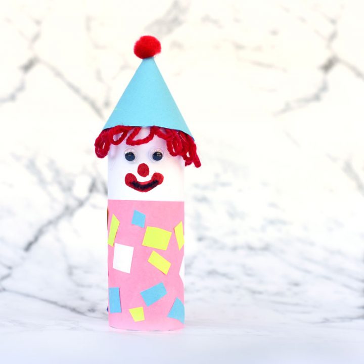Clown Puppet Toilet Paper Roll Craft * Moms and Crafters