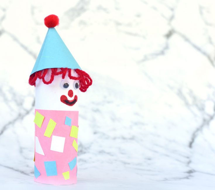 Clown Puppet Toilet Paper Roll Craft * Moms and Crafters