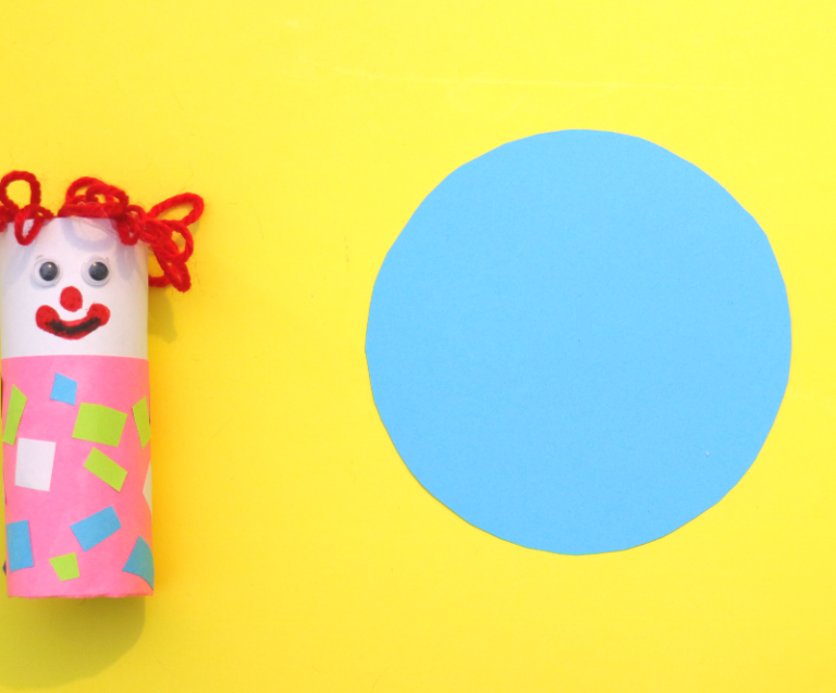 Clown Puppet Toilet Paper Roll Craft * Moms and Crafters