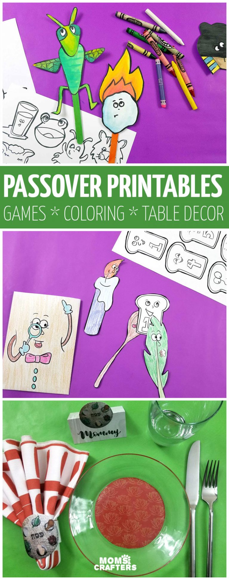 Passover Printables - Coloring Pages, Games, and Decor * Moms and Crafters
